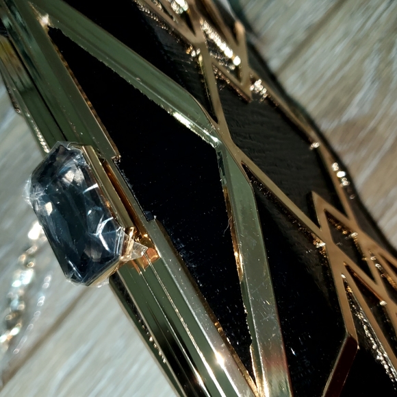 Urban Treasures | Bags | New Urban Treasures Black And Gold Hard Shell ...